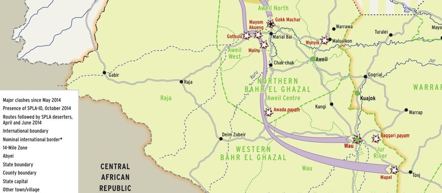 MAP: clashes in Bahr el Ghazal | Radio Tamazuj