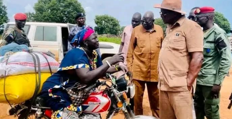 Warrap State governor gifts 44-year-old female motorcyclist SSP 100,000 ...