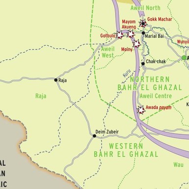 MAP: clashes in Bahr el Ghazal | Radio Tamazuj